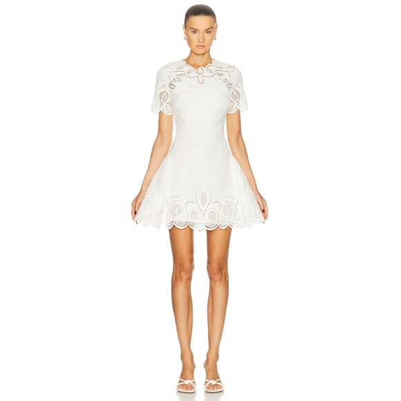 Simkhai | Dresses | Simkhai Morrigan Mini Dress In Ivory Eyelet | Poshmark